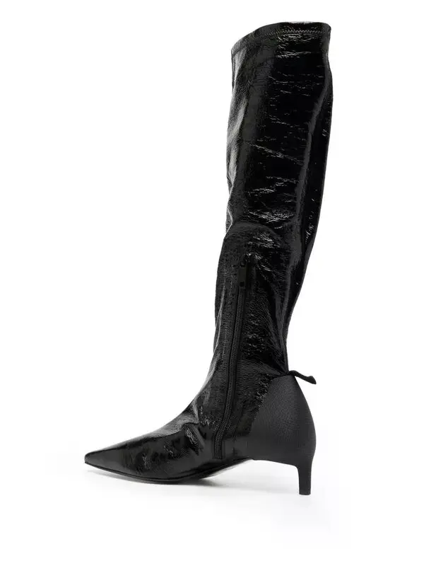COURREGES Scuba Vinyl 30mm Leather Boots - Black