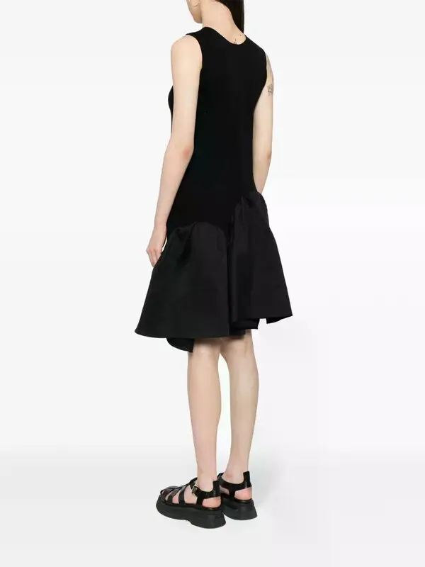JNBY Asymmetrical Patchwork Midi Dress