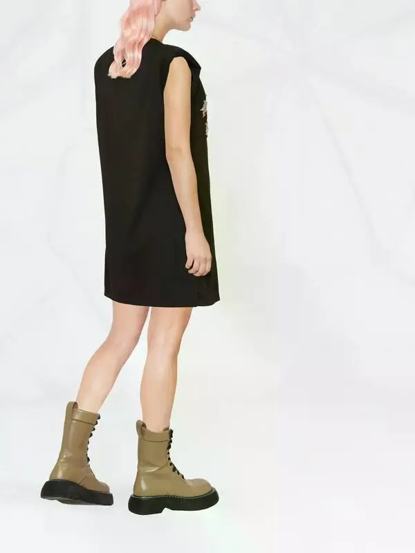 Philipp Plein Embellished Logo-print T-shirt Dress