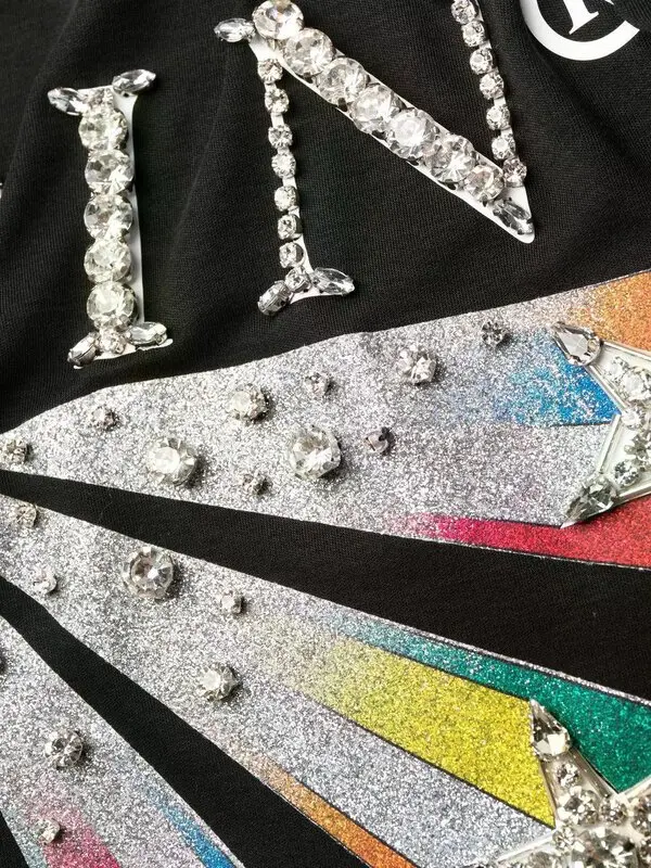 Philipp Plein Embellished Logo-print T-shirt Dress