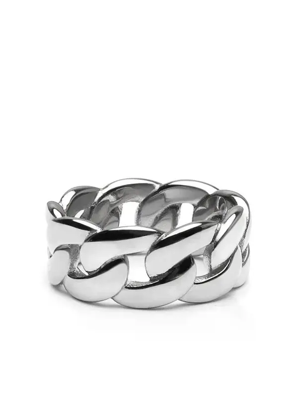 NIALAYA JEWELRY Chain-link Ring - Silver