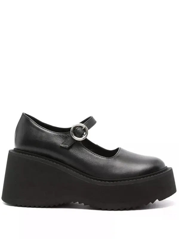 NICOLE SALDANA 75mm Platform Mary Jane Pumps - Black