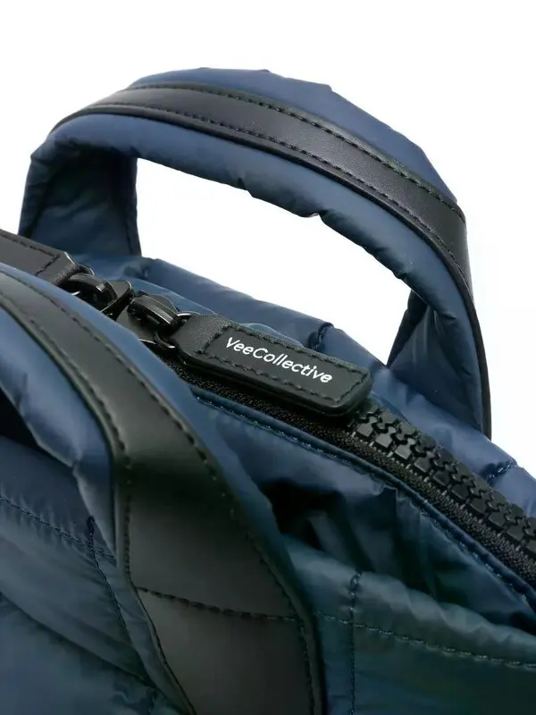 VEECOLLECTIVE Quilted Recycled Nylon Porter Tote - Blue