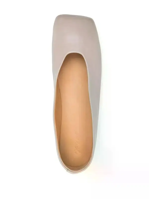 Marsèll Coltellaccio Leather Ballerina Shoes - Grey