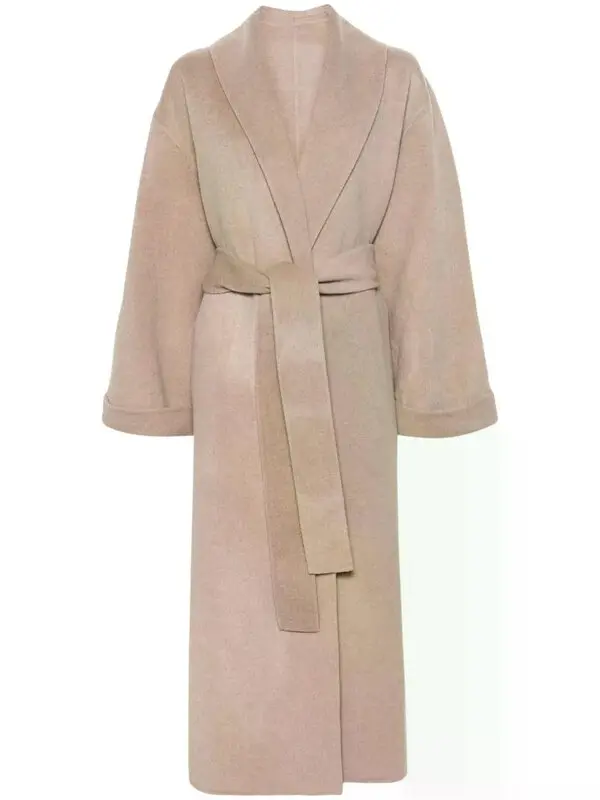 BY MALENE BIRGER Belted Wool Coat - Neutrals