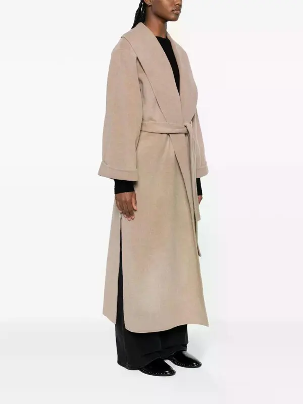 BY MALENE BIRGER Belted Wool Coat - Neutrals