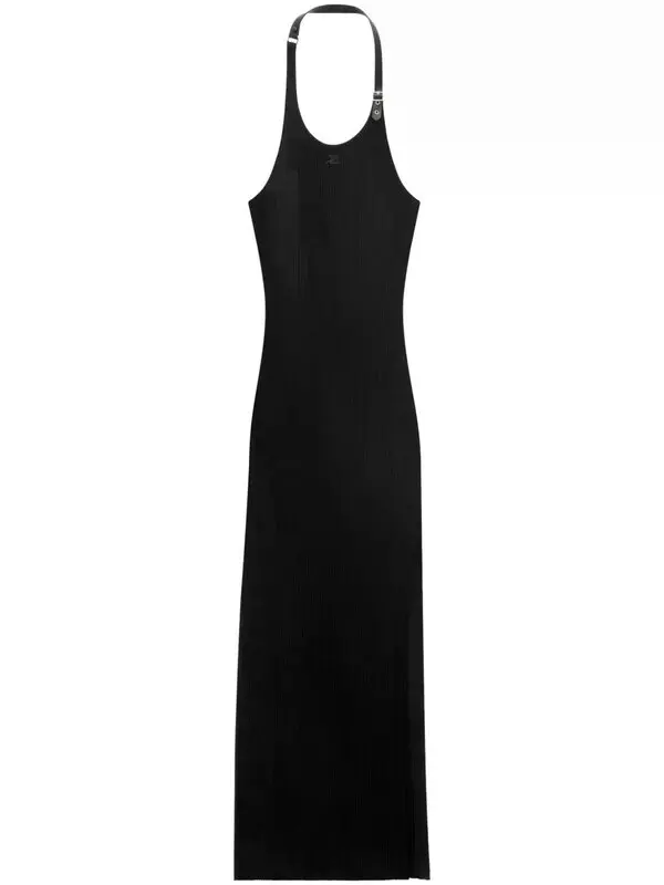 COURREGES Ribbed-knit Maxi Dress