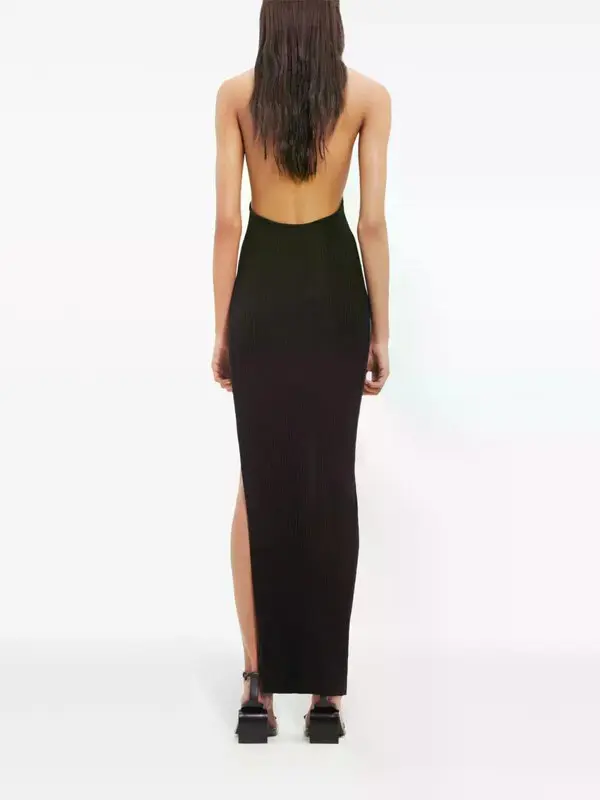 COURREGES Ribbed-knit Maxi Dress
