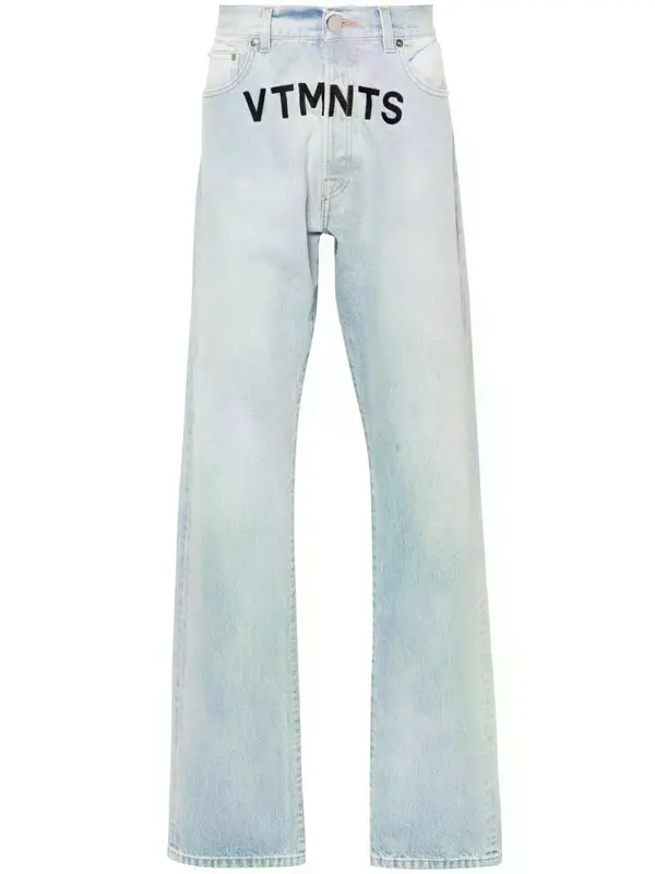 VTMNTS Embroidered Logo Cotton Jeans