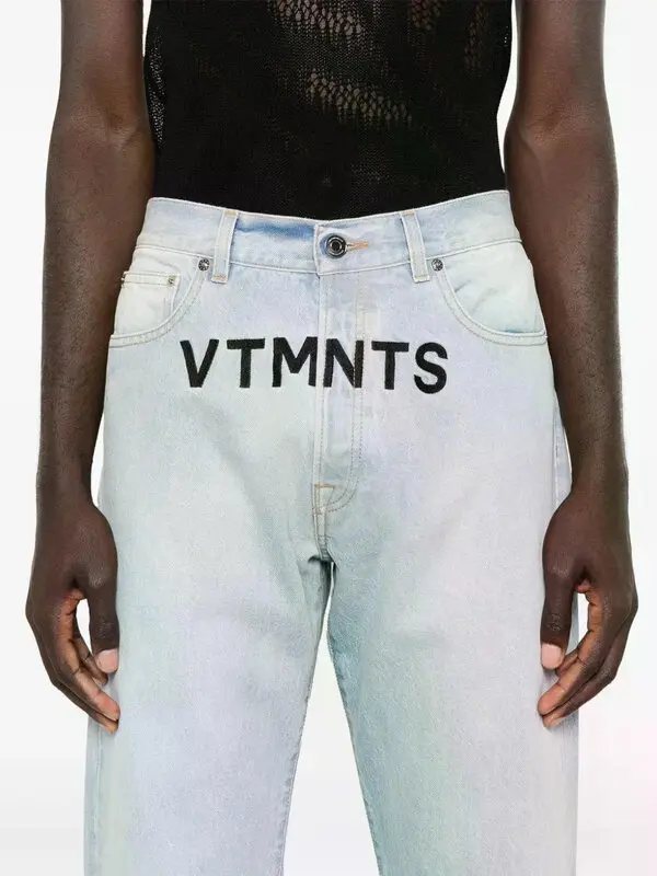 VTMNTS Embroidered Logo Cotton Jeans