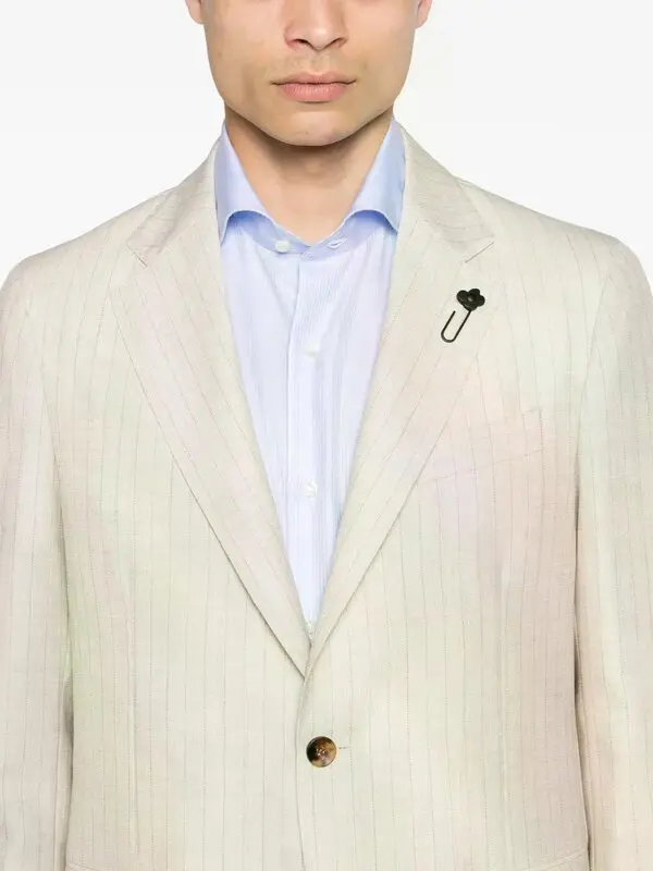 LARDINI Pinstriped Lightweight-wool Suit
