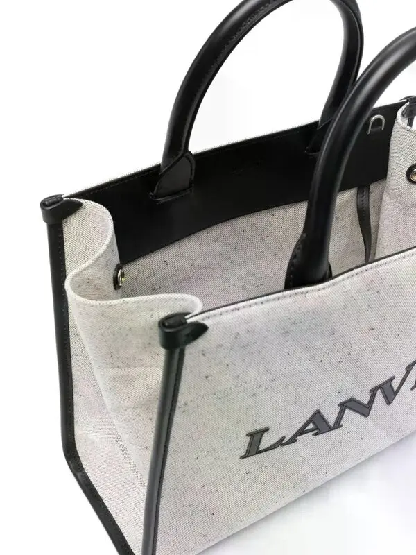 LANVIN Logo Embossed Tote Bag