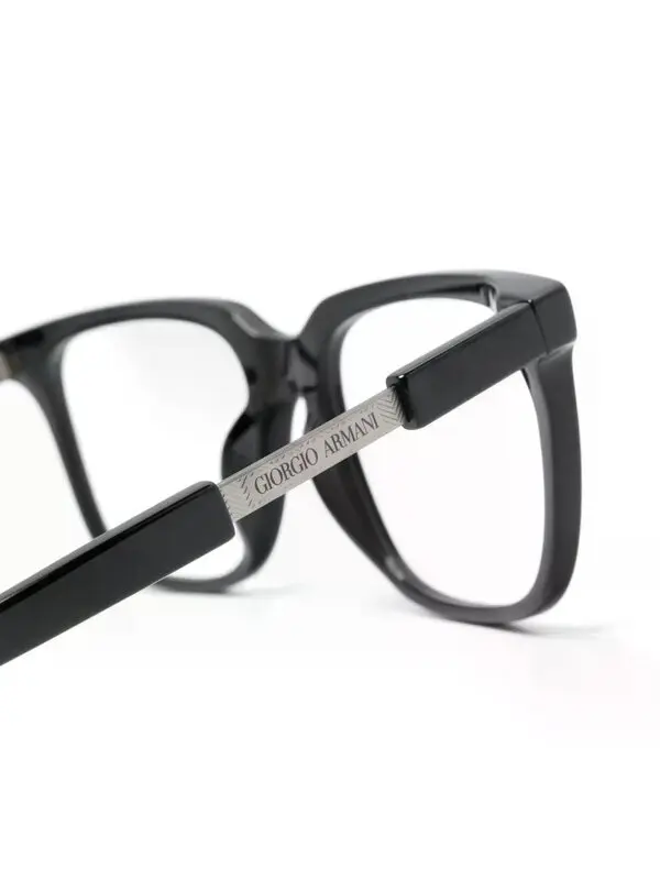 Giorgio Armani Wayfarer Frame Eyeglasses - Black