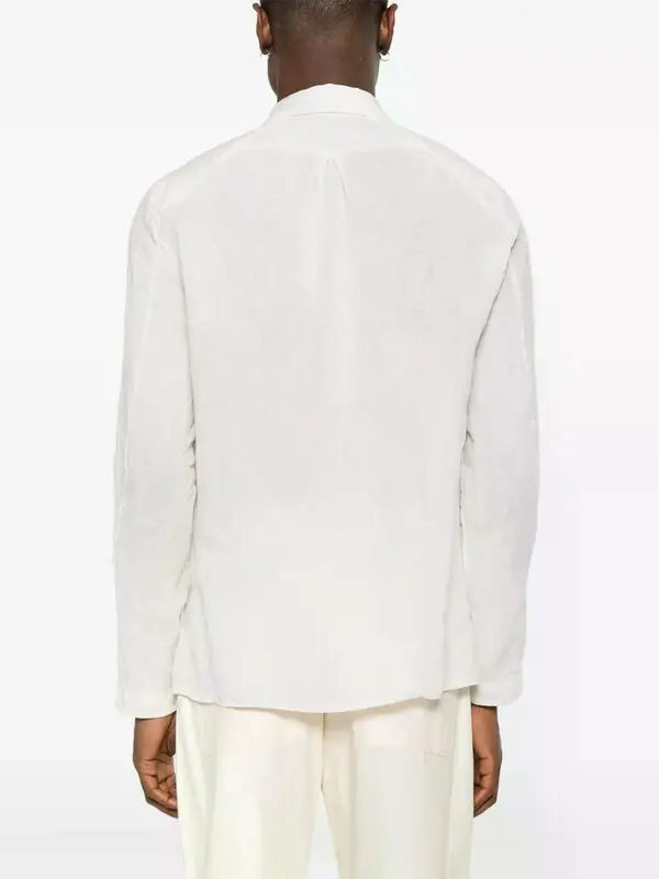 Transit Straight-collar Linen Shirt