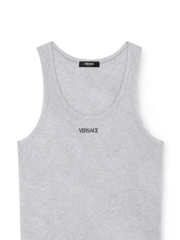 Versace Cotton Ribbed Tank Top