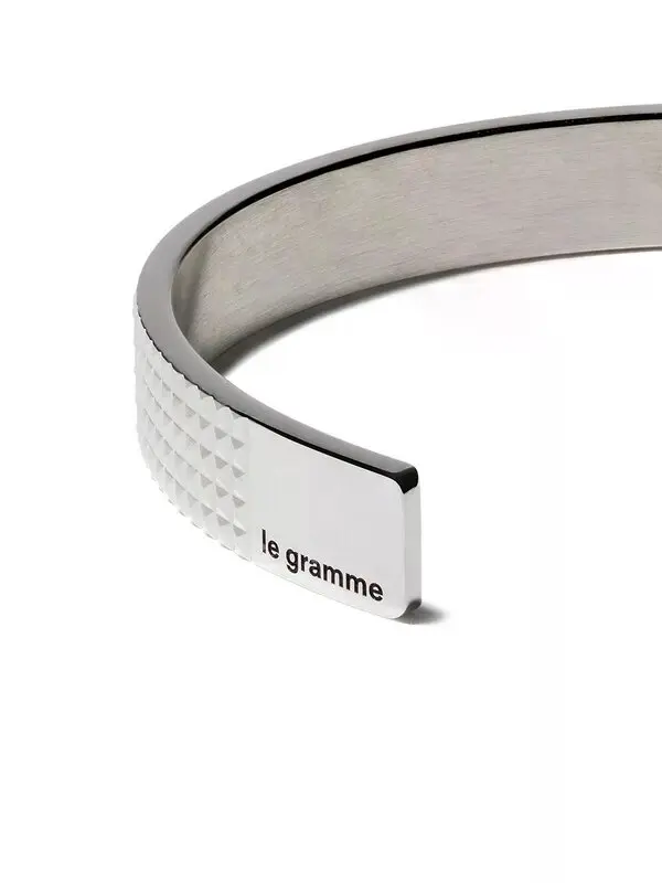 Le Gramme Sterling 23 Gramme Guilloché Pyramid Bracelet