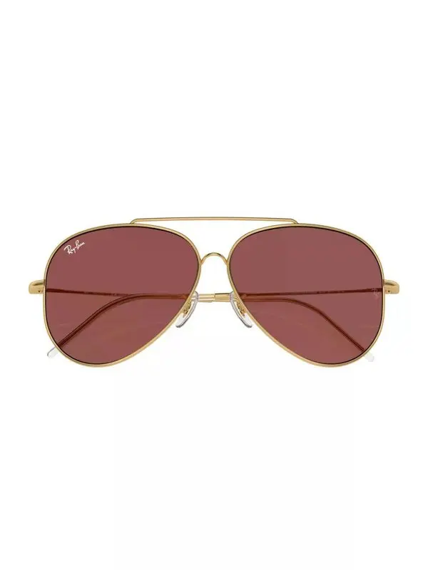 Ray-ban Aviator Sunglasses With -tone Frame - Gold