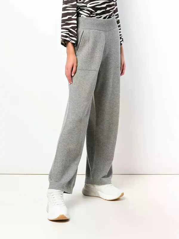 BARRIE Flared Knitted Trousers