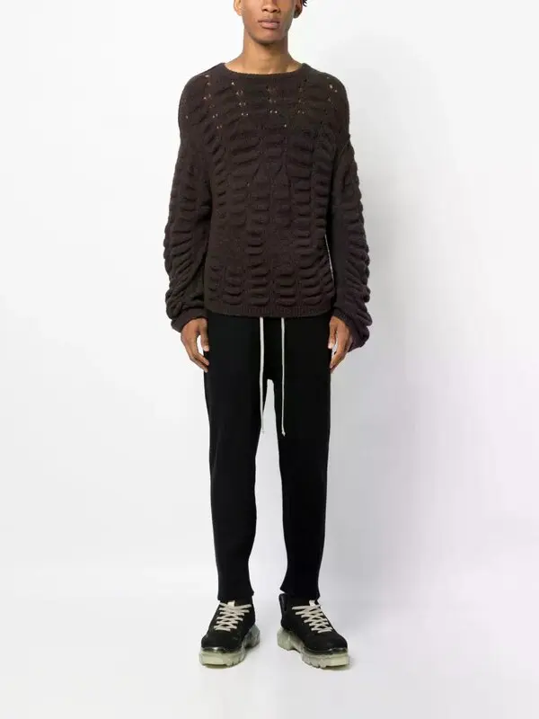 Rick Owens Drawstring-waist Cashmere Trousers