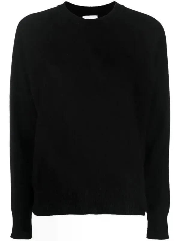 BARRIE Cashmere Crew Neck Jumper - Black