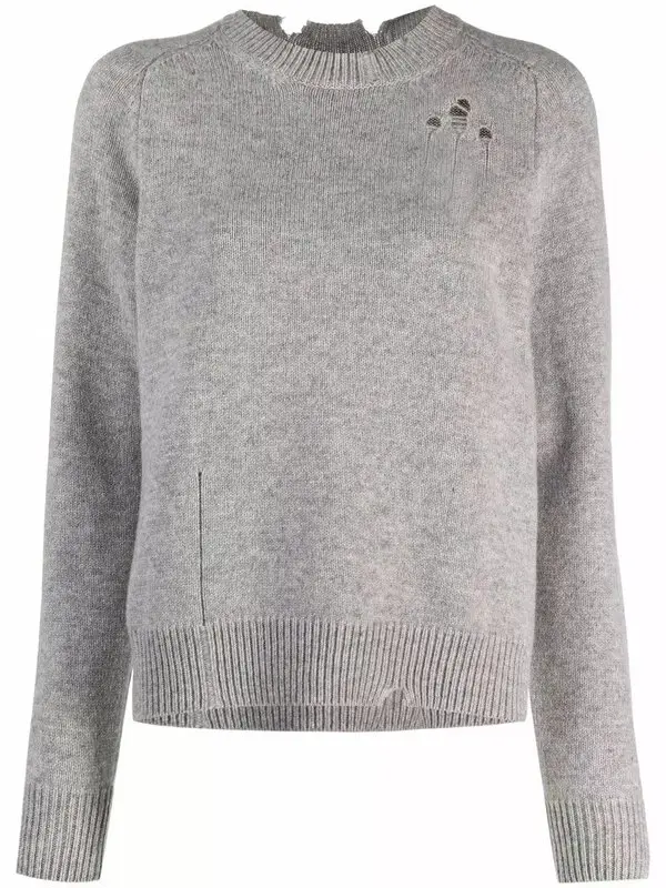MAISON MARGIELA Distressed Side-slit Jumper - Grey