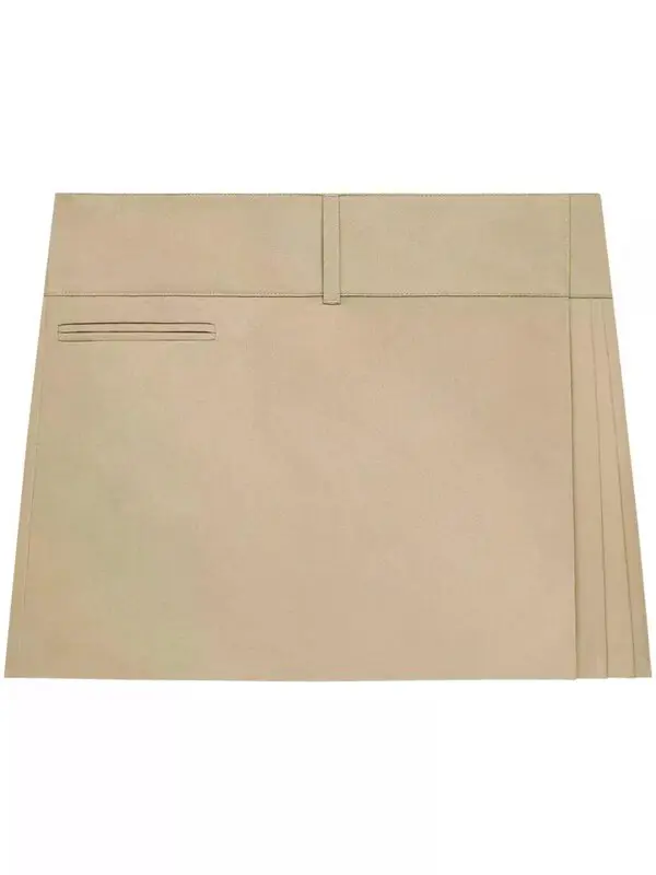 COURREGES Belted Pleated Mini Skirt