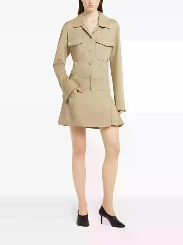 COURREGES Belted Pleated Mini Skirt