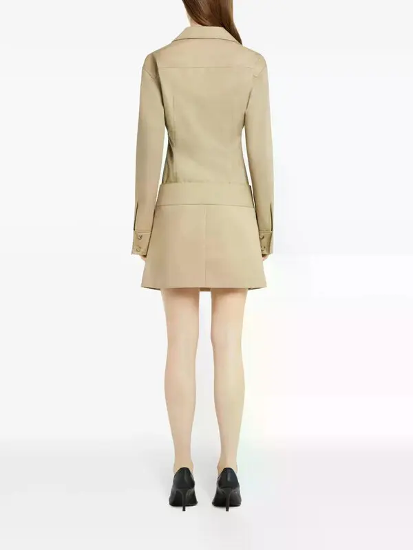 COURREGES Belted Pleated Mini Skirt