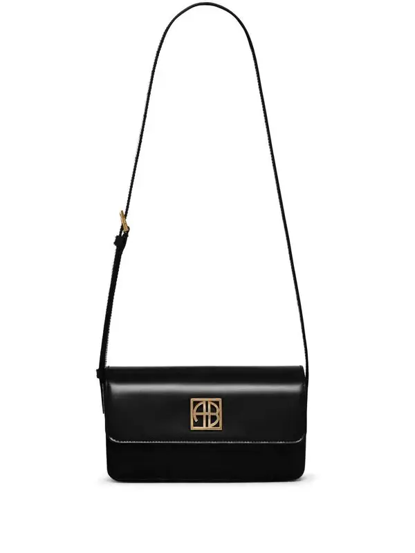 ANINE BING Logo Plaque Leather Cross Body Bag