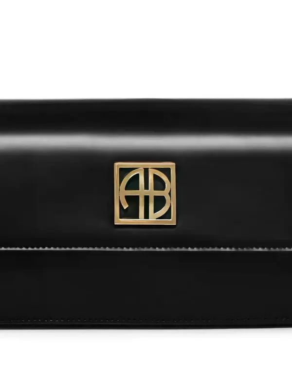 ANINE BING Logo Plaque Leather Cross Body Bag
