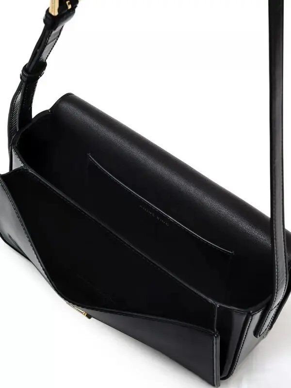 ANINE BING Logo Plaque Leather Cross Body Bag