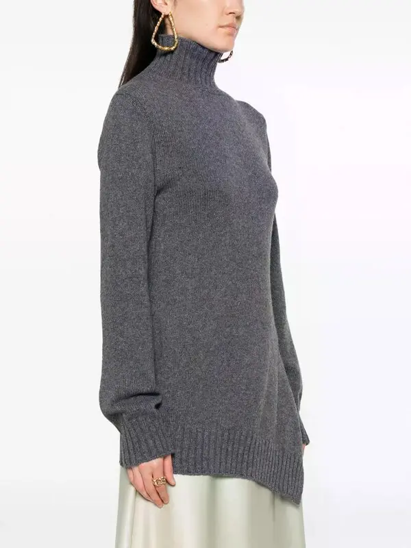 JIL SANDER Asymmetric Waffle Knit Jumper