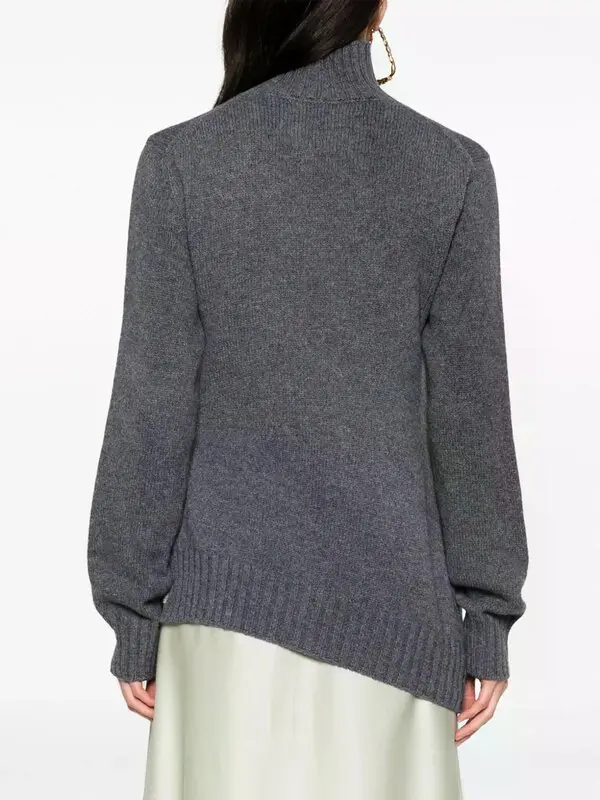 JIL SANDER Asymmetric Waffle Knit Jumper