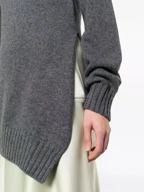 JIL SANDER Asymmetric Waffle Knit Jumper