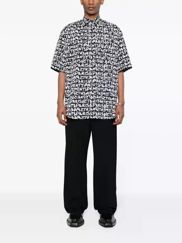 Vetements Logo-print Cotton Shirt