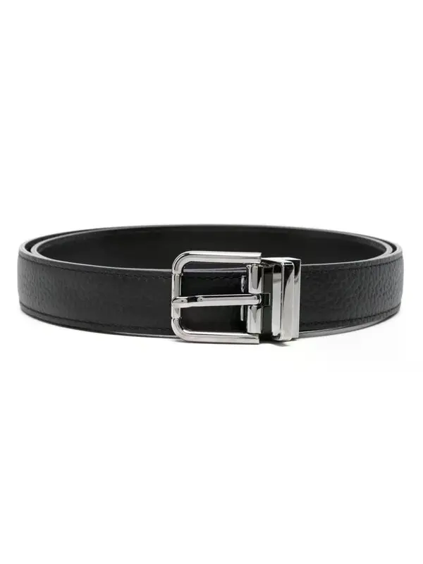 Dolce & Gabbana Logo-embossed Buckle Belt - Black