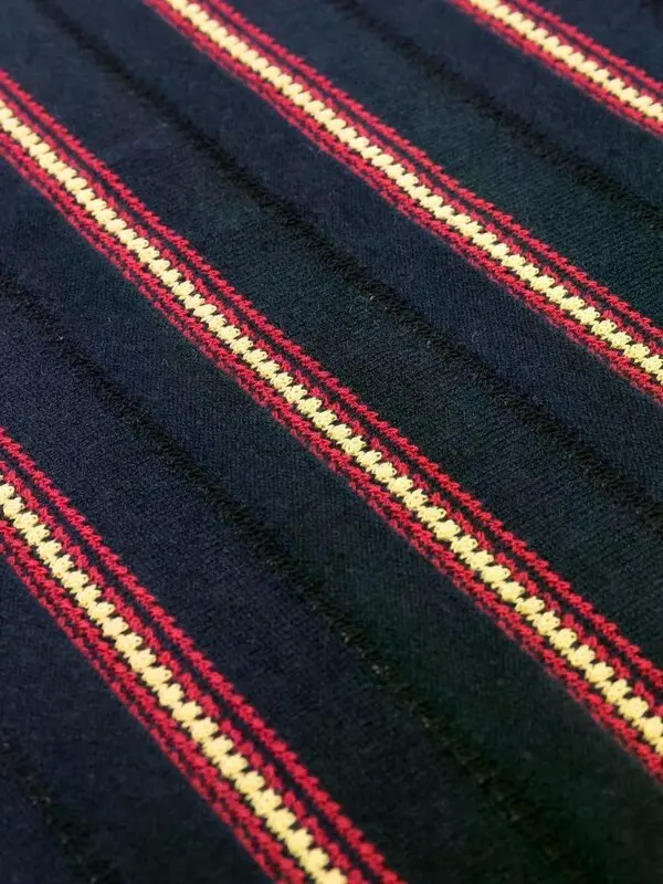 BARRIE Striped Knitted Scarf