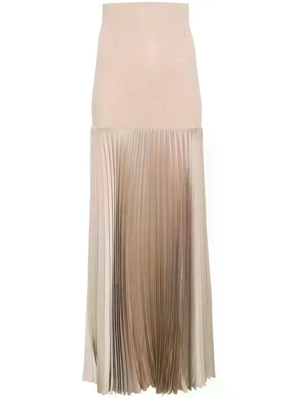 D.exterior Pleated Midi Skirt