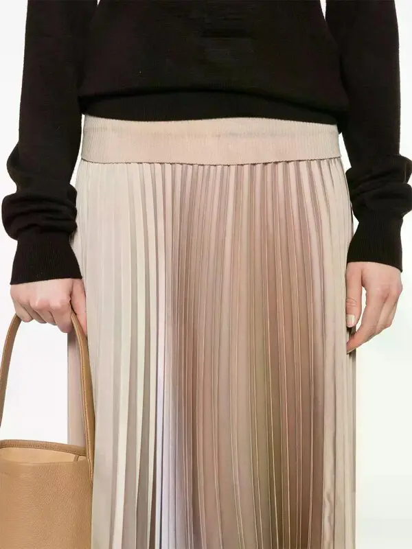 D.exterior Pleated Midi Skirt
