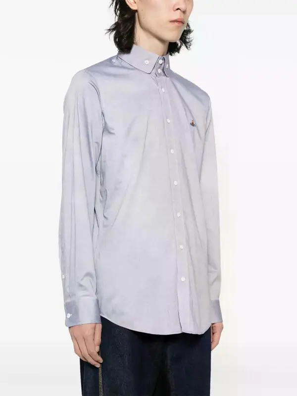 VIVIENNE WESTWOOD Embroidered-orb Cotton Shirt