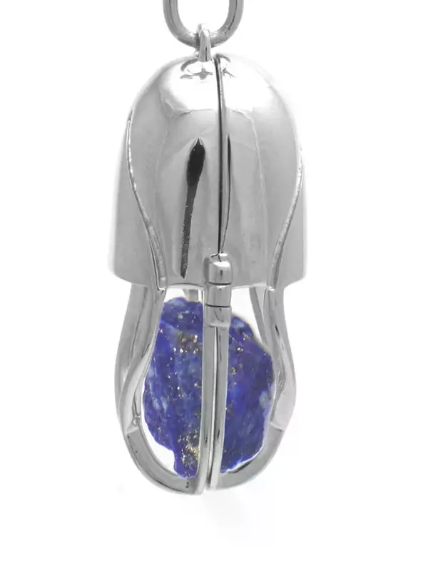 CAPSULE ELEVEN Recycled Sterling Lapis Lazuli Pendant Necklace - Silver