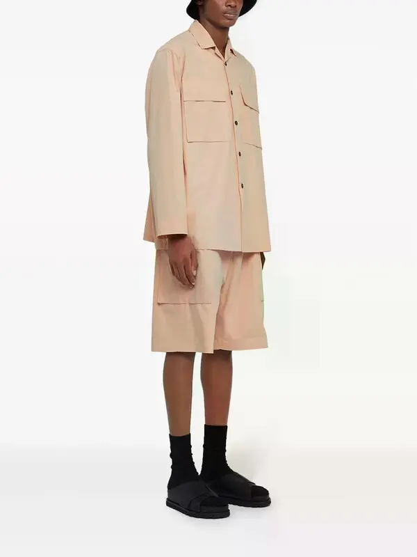 JIL SANDER Cotton Cargo Shorts - Pink