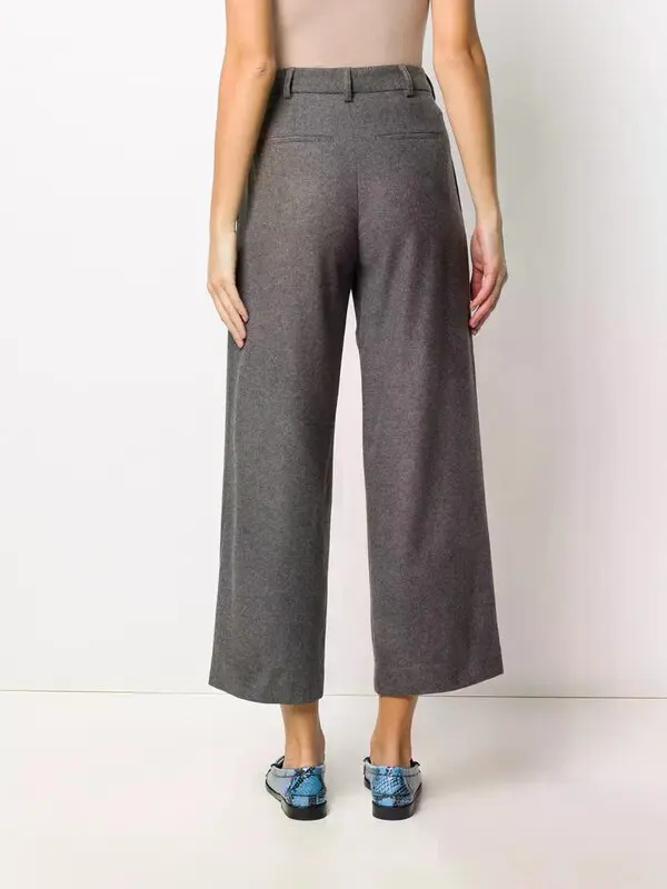 MAISON JEJIA High-waisted Wide Leg Cropped Trousers