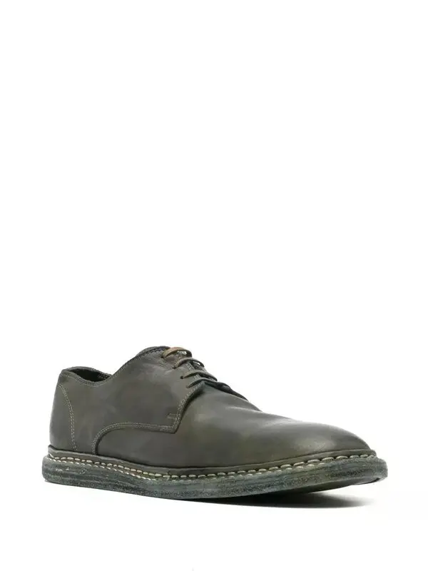 Guidi Forest Leather Derby Shoes - Green
