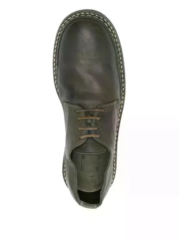 Guidi Forest Leather Derby Shoes - Green