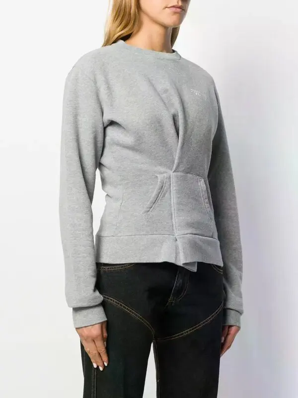 BEN TAVERNITI UNRAVEL PROJECT Crewneck Sweatshirt With Wrap Detail