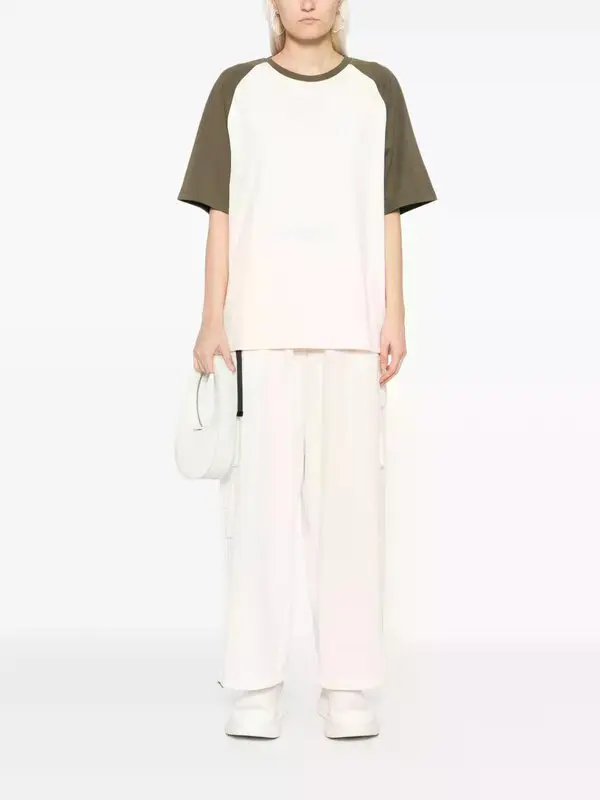 GROUND ZERO Logo Print Cotton T-shirt - Neutrals