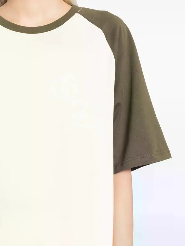 GROUND ZERO Logo Print Cotton T-shirt - Neutrals