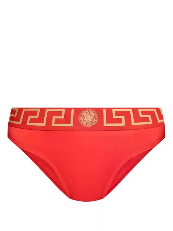 Versace Greca Detail Bikini Bottoms - Red