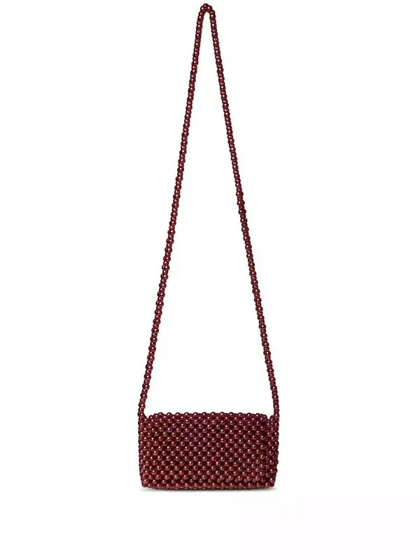 0711 TBILISI Mini Carla Beaded Crossbody Bag - Red